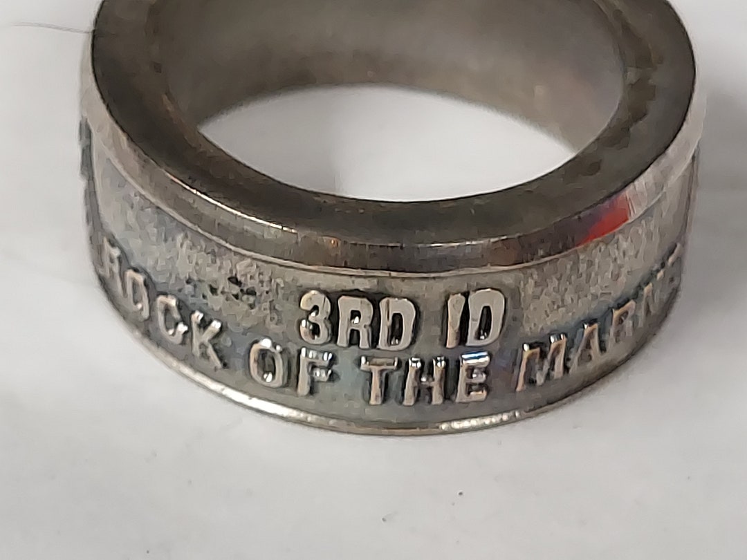 3rd ID Rock of the Marne Challenge Coin Ring - Etsy