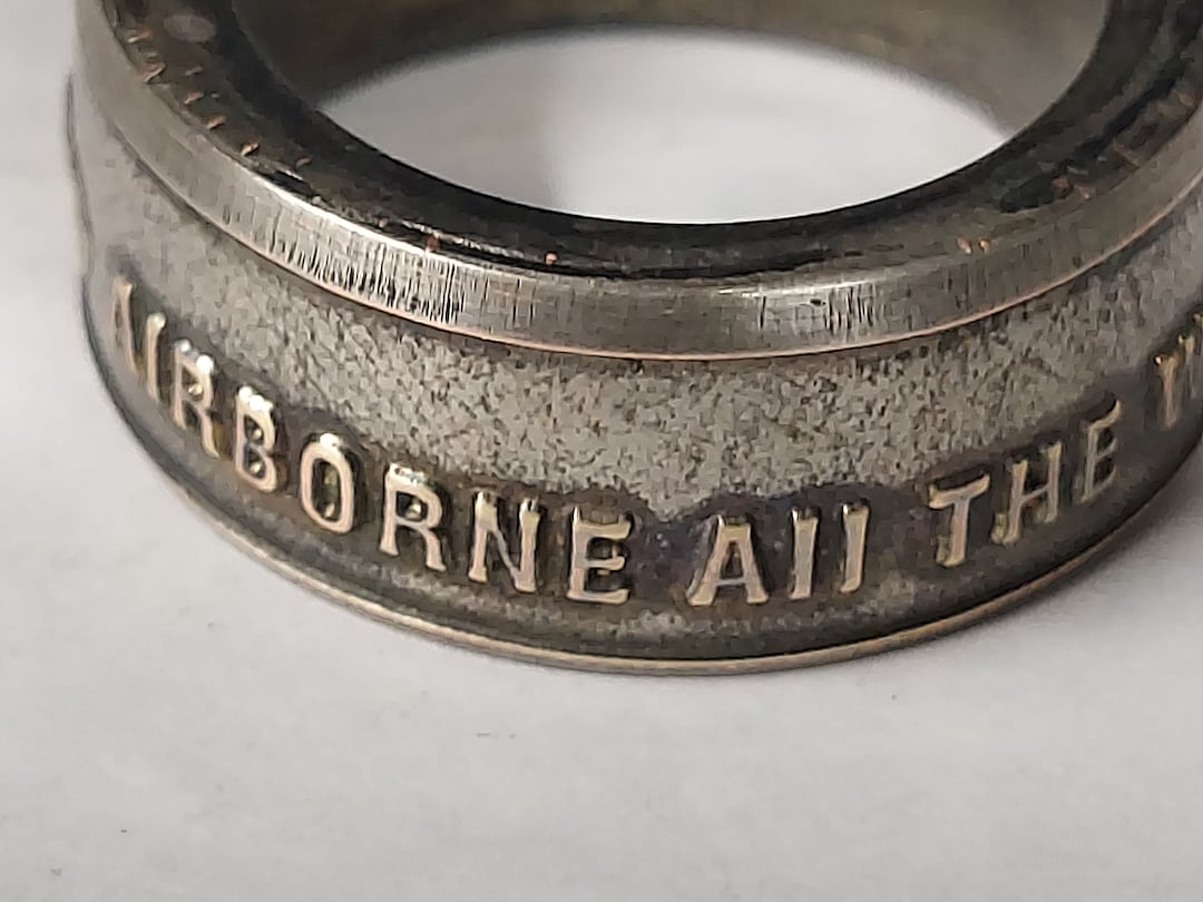 Airborne All the Way Challenge Coin Ring - Etsy