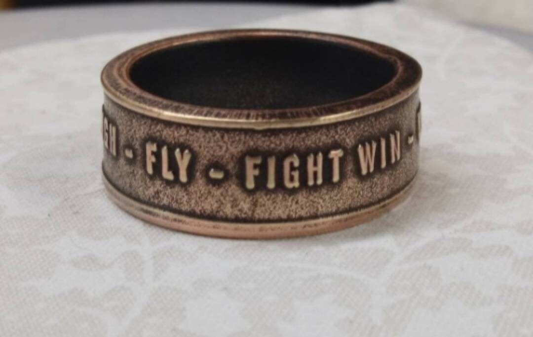 United States Air Force Challenge Coin Ring " Aim High" - Etsy