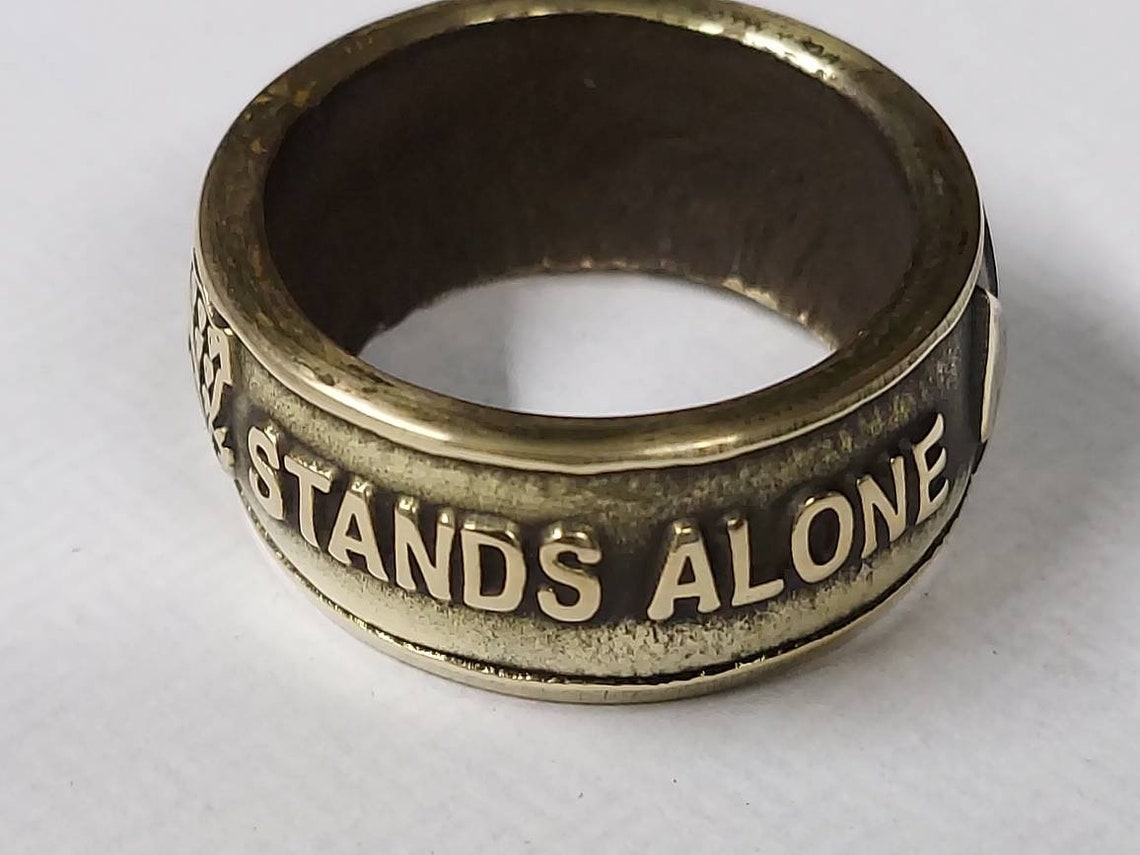 506th Currahee Challenge Coin Ring "stands Alone" - Etsy