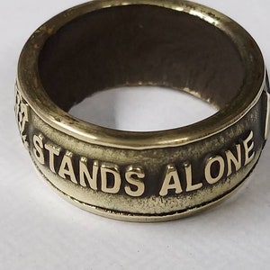 506th Currahee Challenge Coin Ring "stands Alone" - Etsy