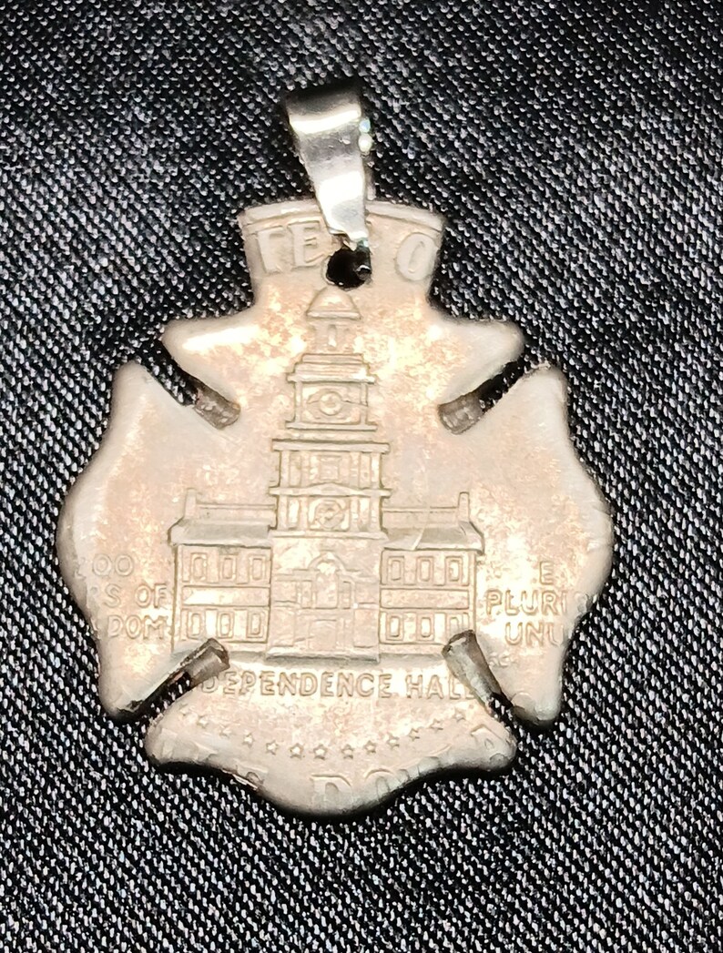 Hand Cut Kennedy 50 Cent Piece Coin, Cut Into the Shape of a ...