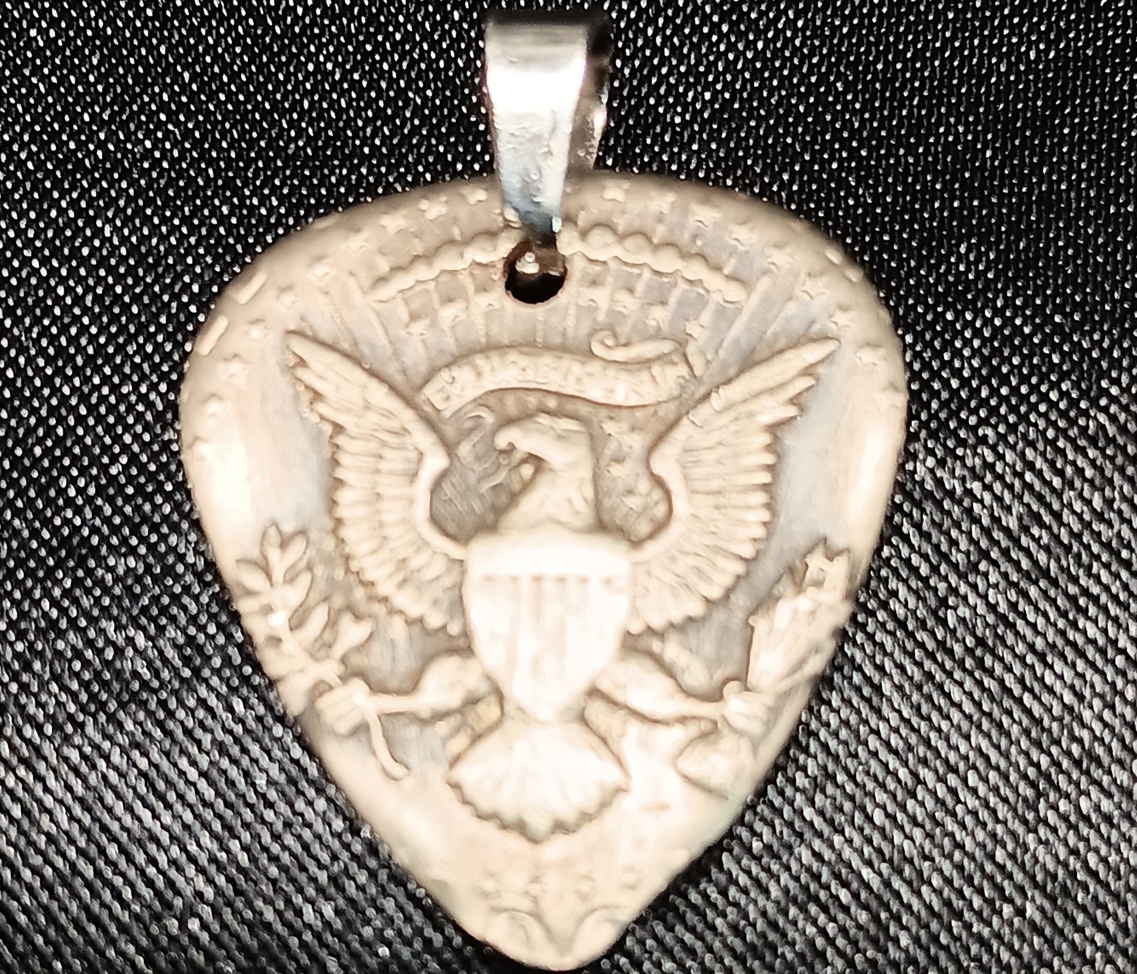 Hand Cut Kennedy 50 Cent Piece Coin, Cut Into the Shape of a Guitar ...
