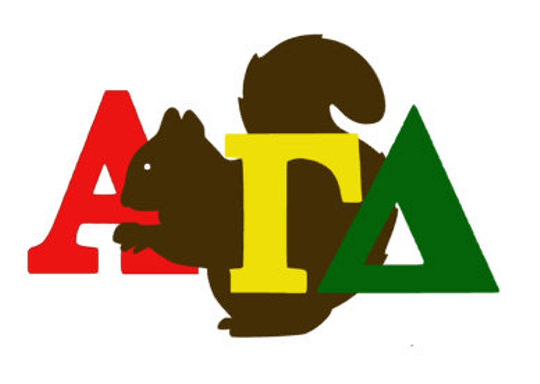 Alpha Gamma Delta Letters and Squirrel - Etsy
