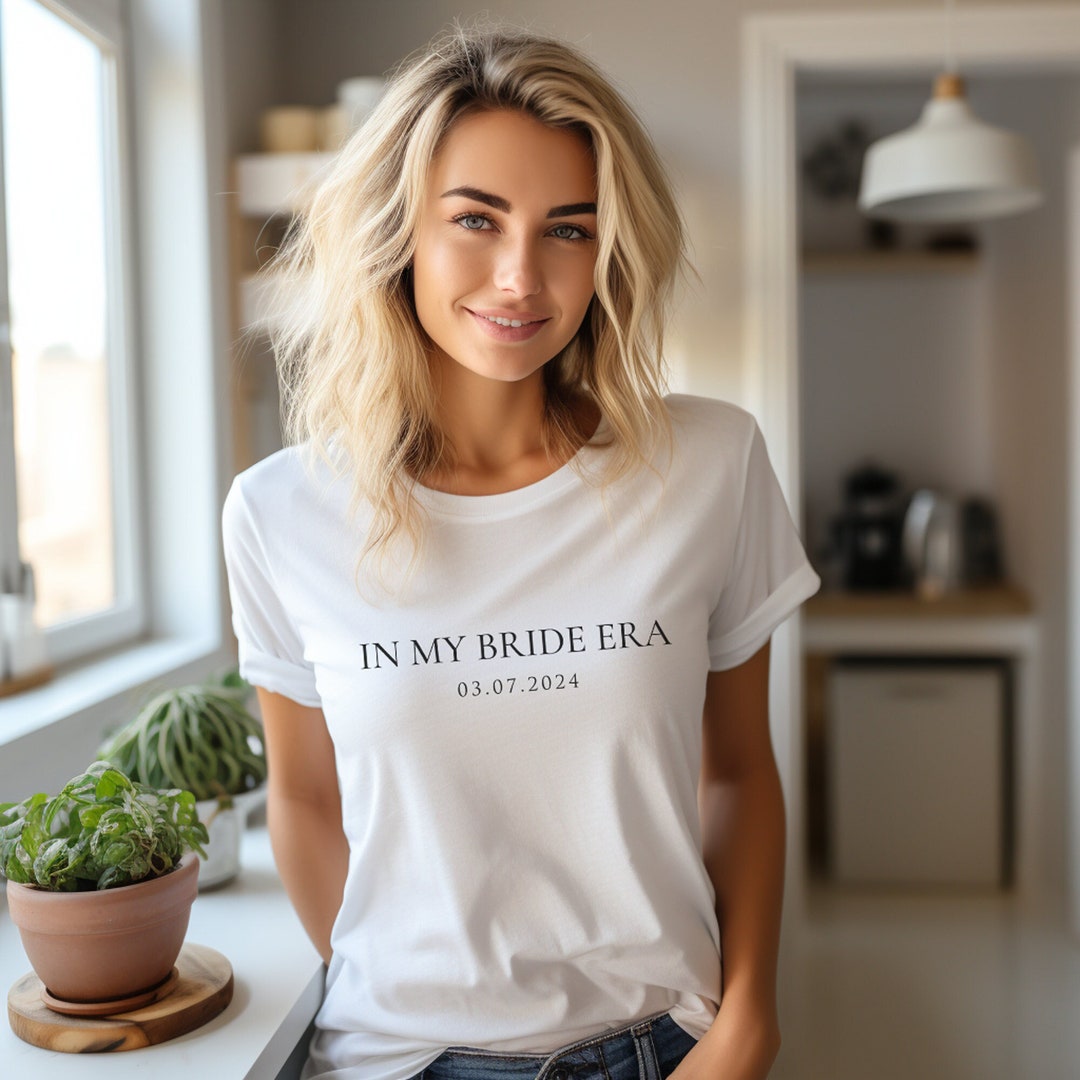 Custom in My Bride Era Tshirt, Personalized Bride Gift, Bridal Shower ...