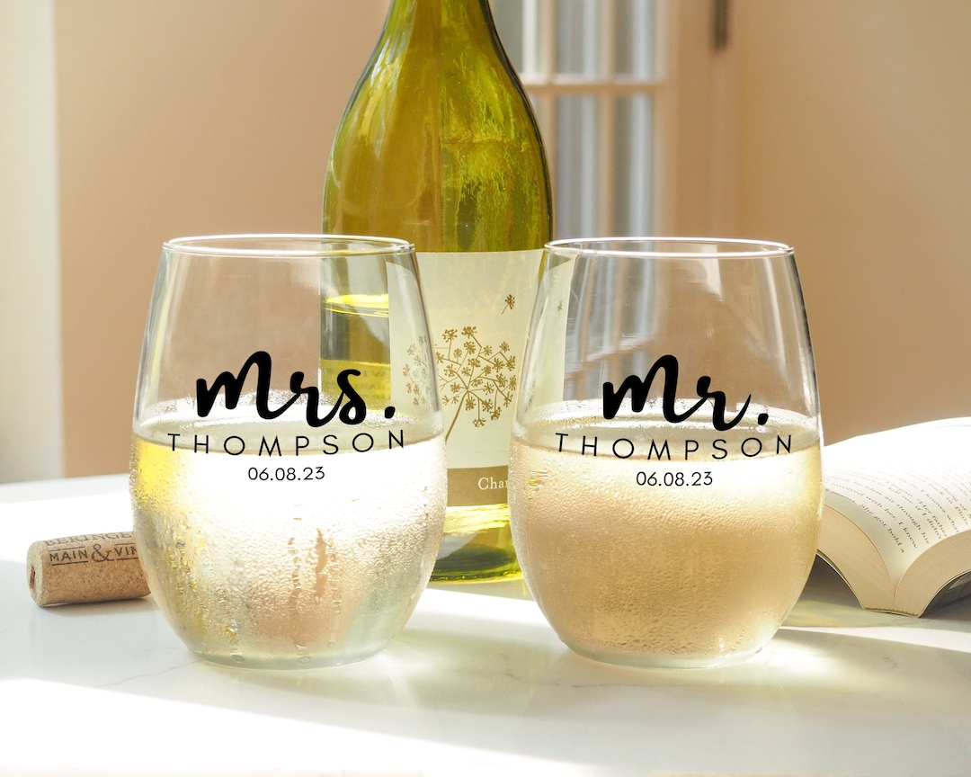 Personalized Wedding Wine Glasses SET Gift for Wedding - Etsy Personalized Wedding Wine Glasses SET Gift for Wedding - Etsy