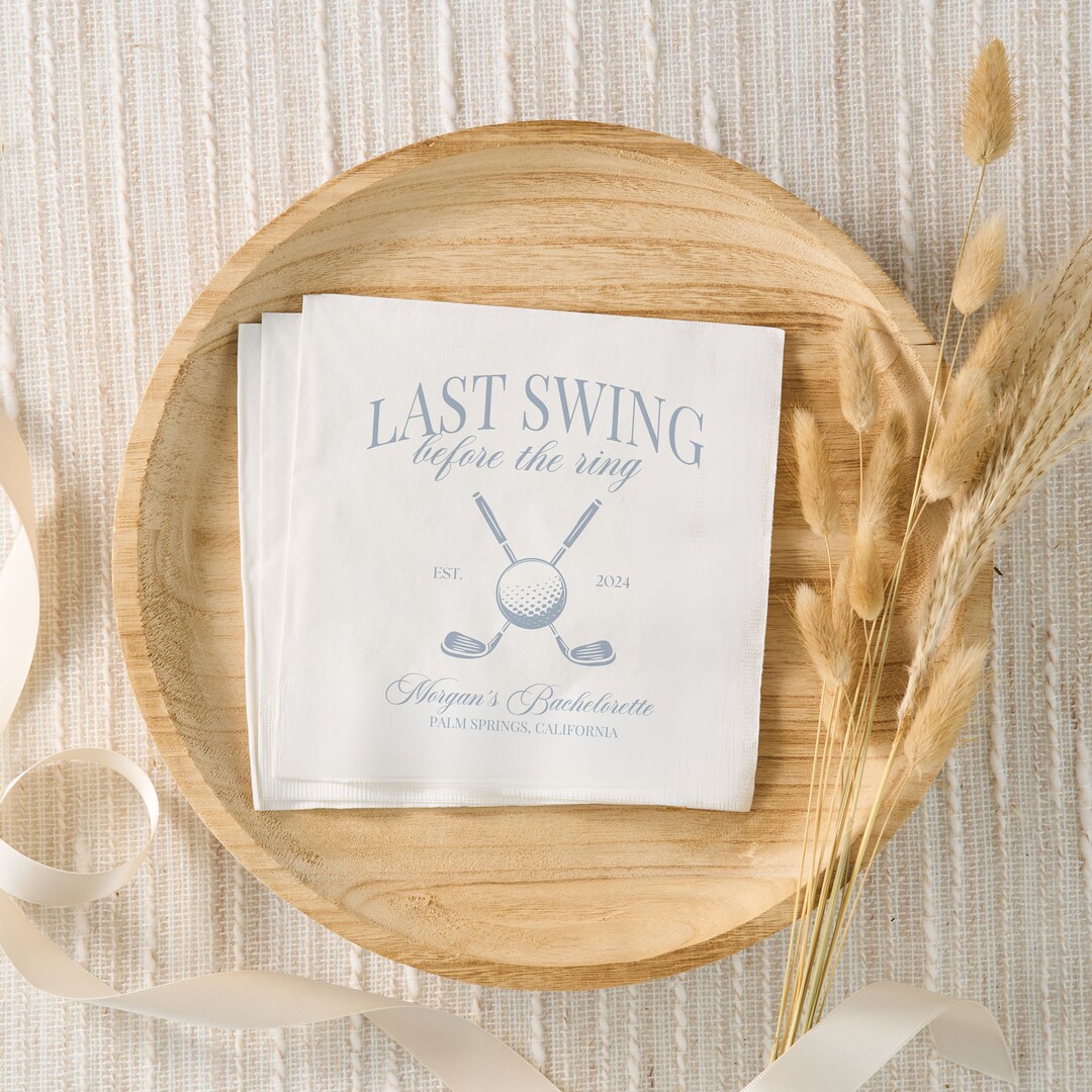 Personalized Golf Bachelorette Party Cocktail Napkins, Bachelorette ...