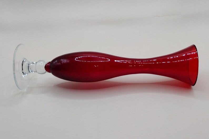 Vintage Bud Vase Red Glass Bathroom Decor Colored Vase Gift - Etsy