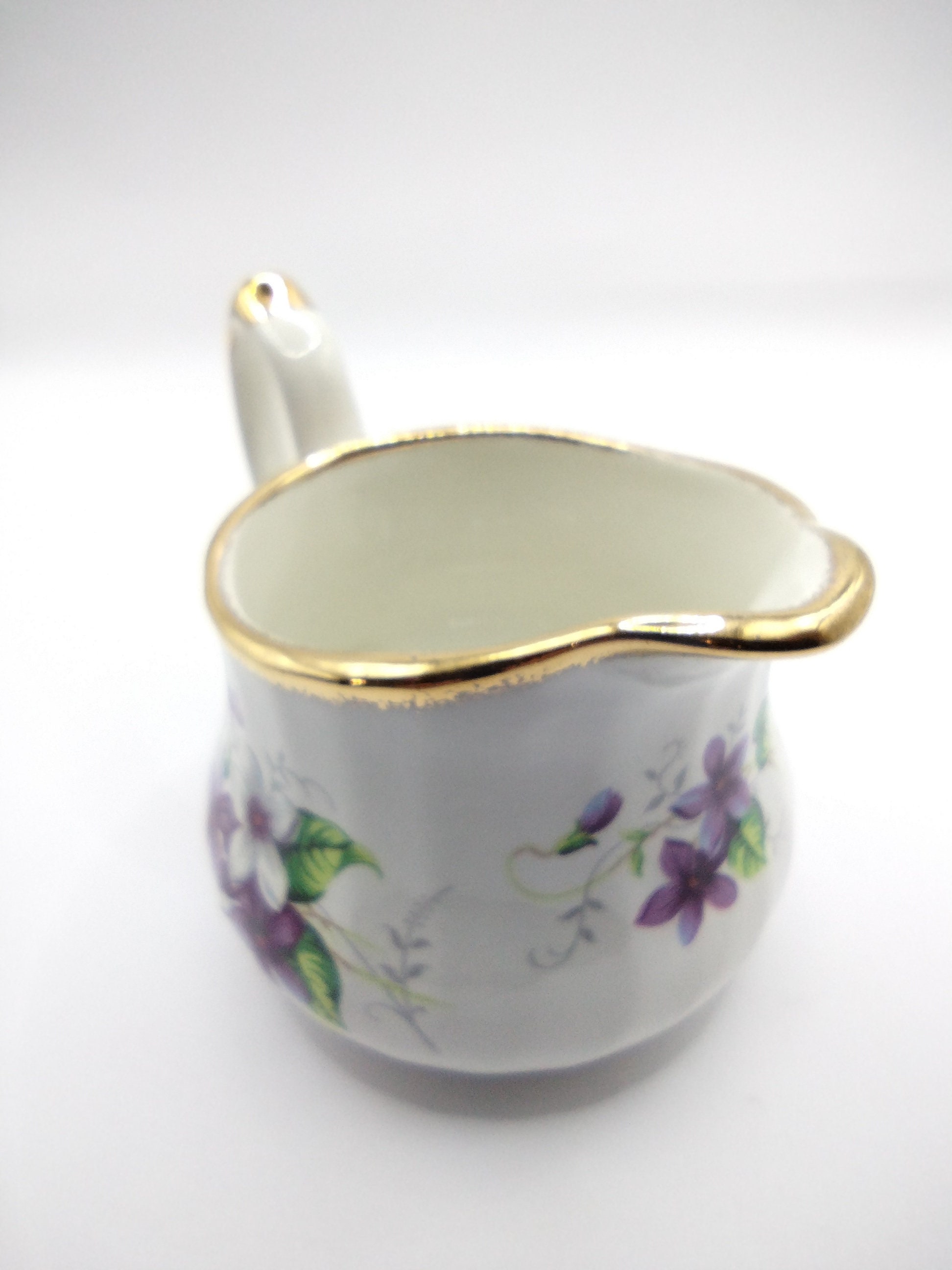 Vintage Royal Crown China Creamer With Beautifully Vibrant Violet ...