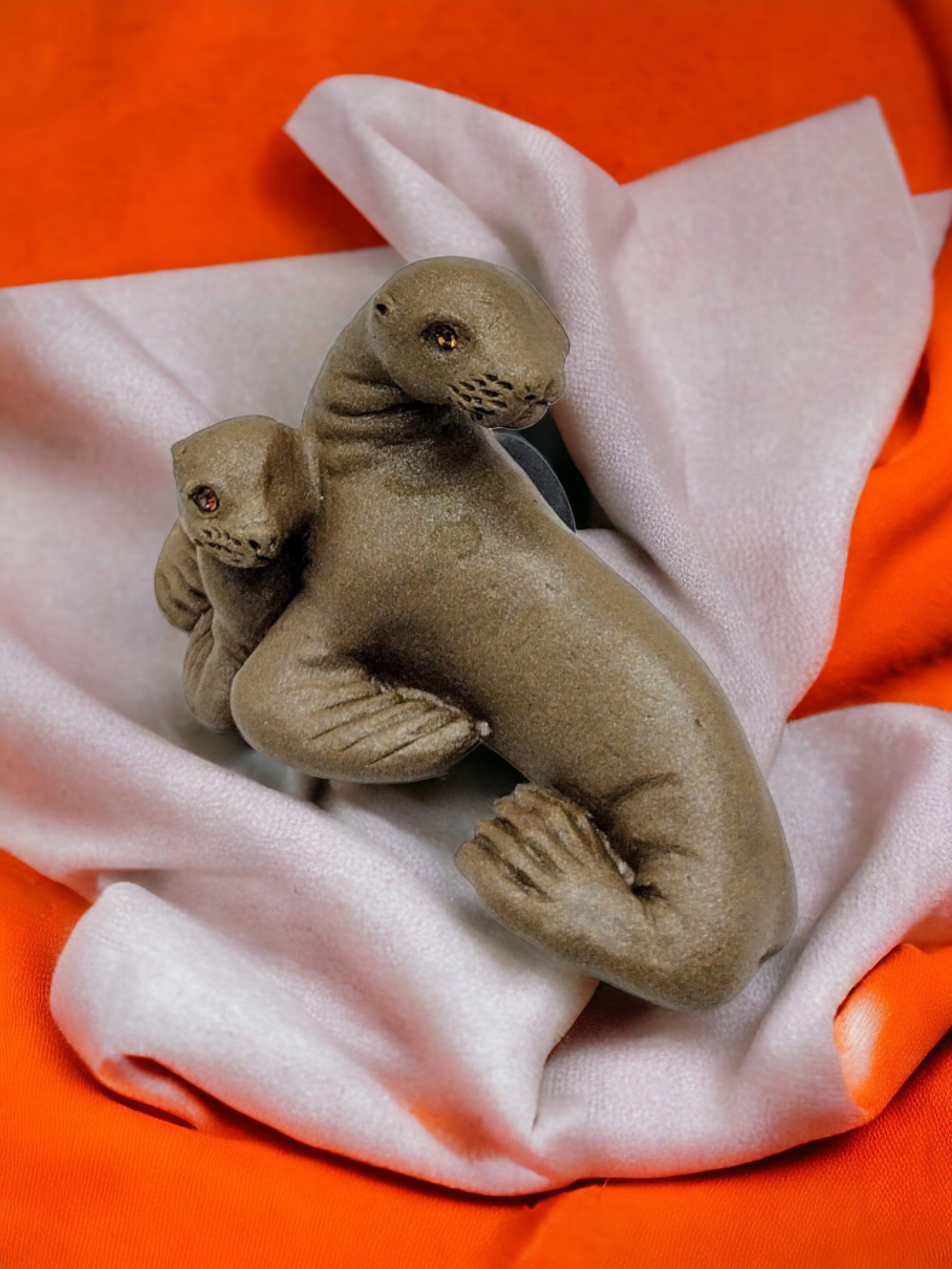 Clay Critters Sea Lion Seal Fridge Magnet. Seal Lover Gift. Swarovski ...