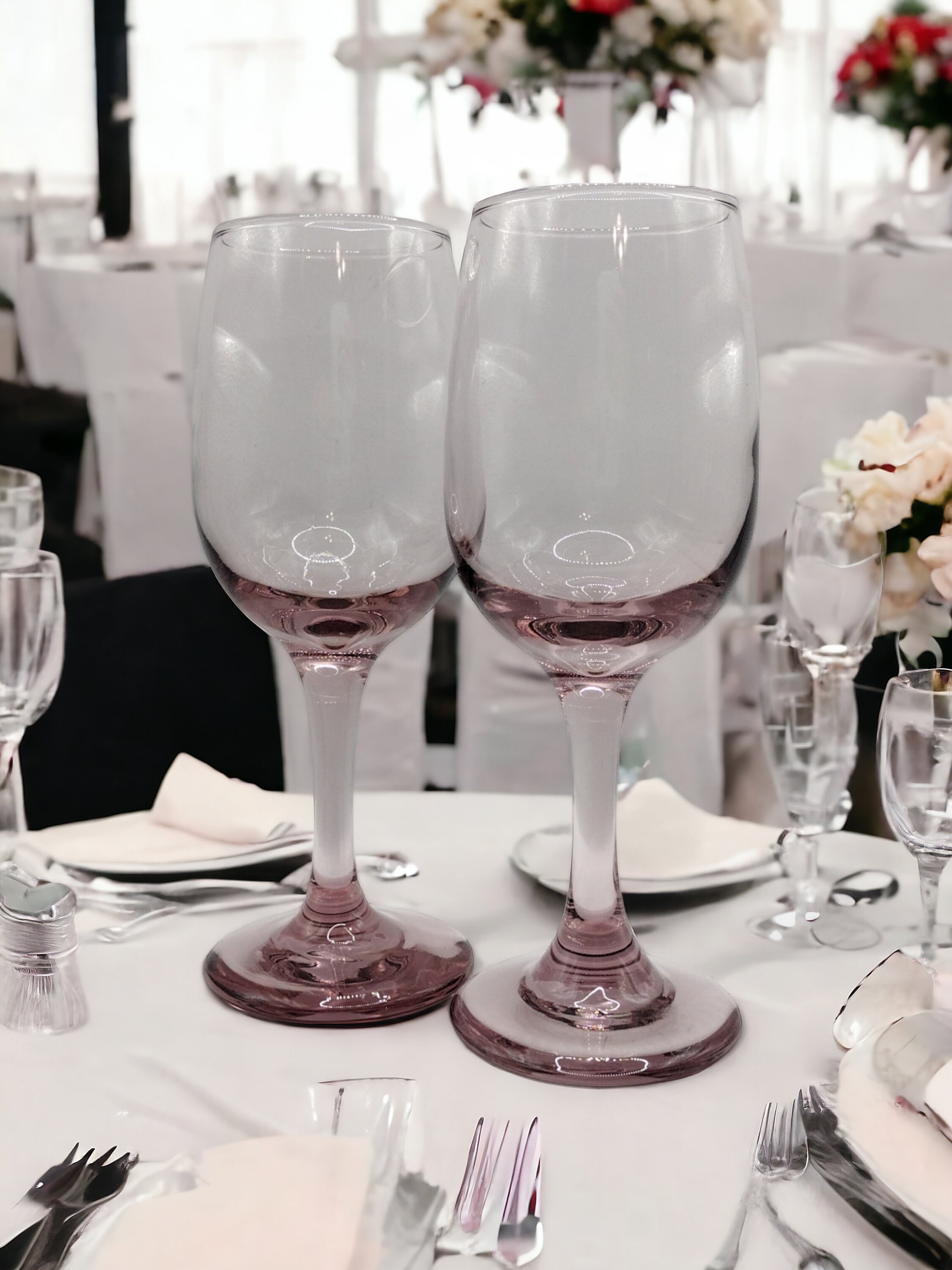 Plum Wine Glasses by Libbey Glassware. Colored Glass. Set of Two ...