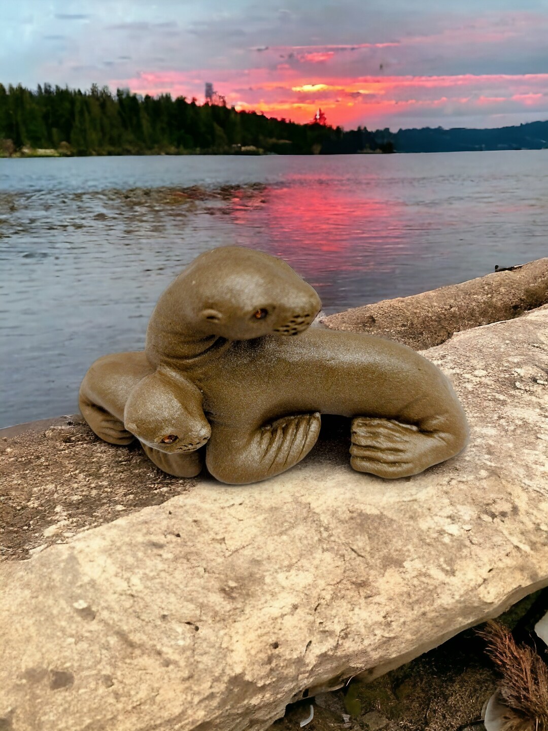 Clay Critters Sea Lion Seal Fridge Magnet. Seal Lover Gift. Swarovski ...