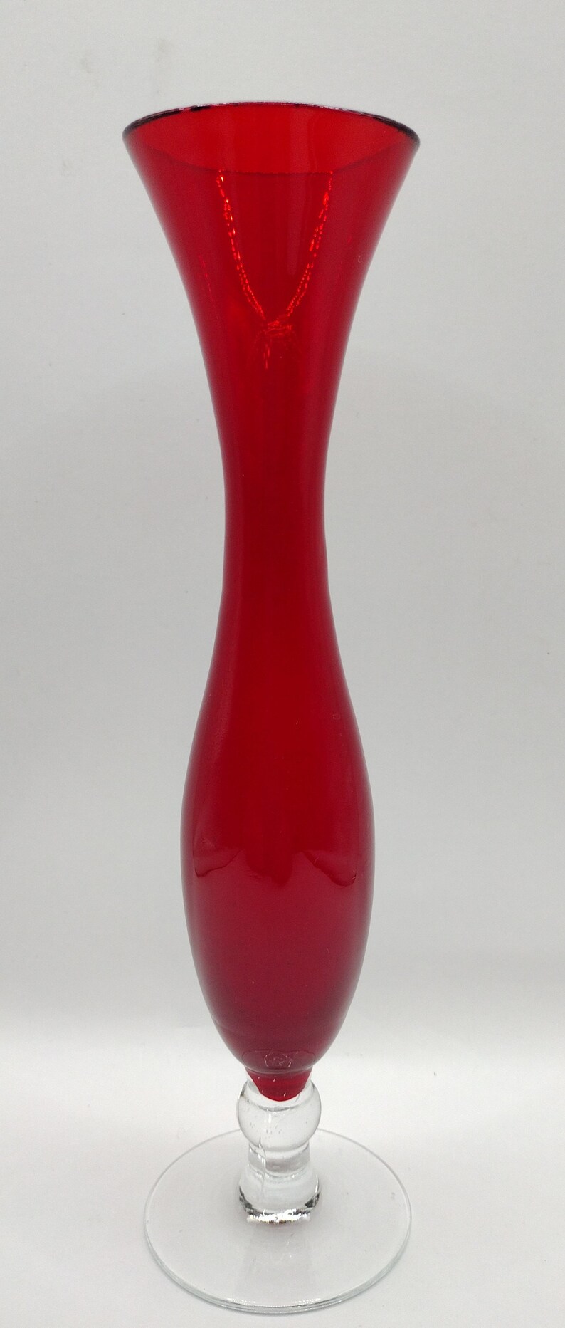 Vintage Bud Vase Red Glass Bathroom Decor Colored Vase Gift - Etsy