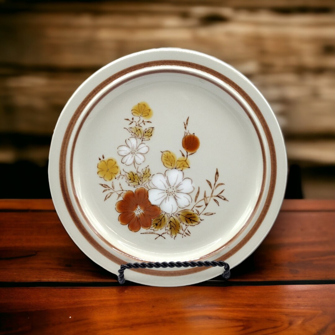 Vintage Japanese Stoneware Salad Plate Mioko Newcor With Florals. Mid ...