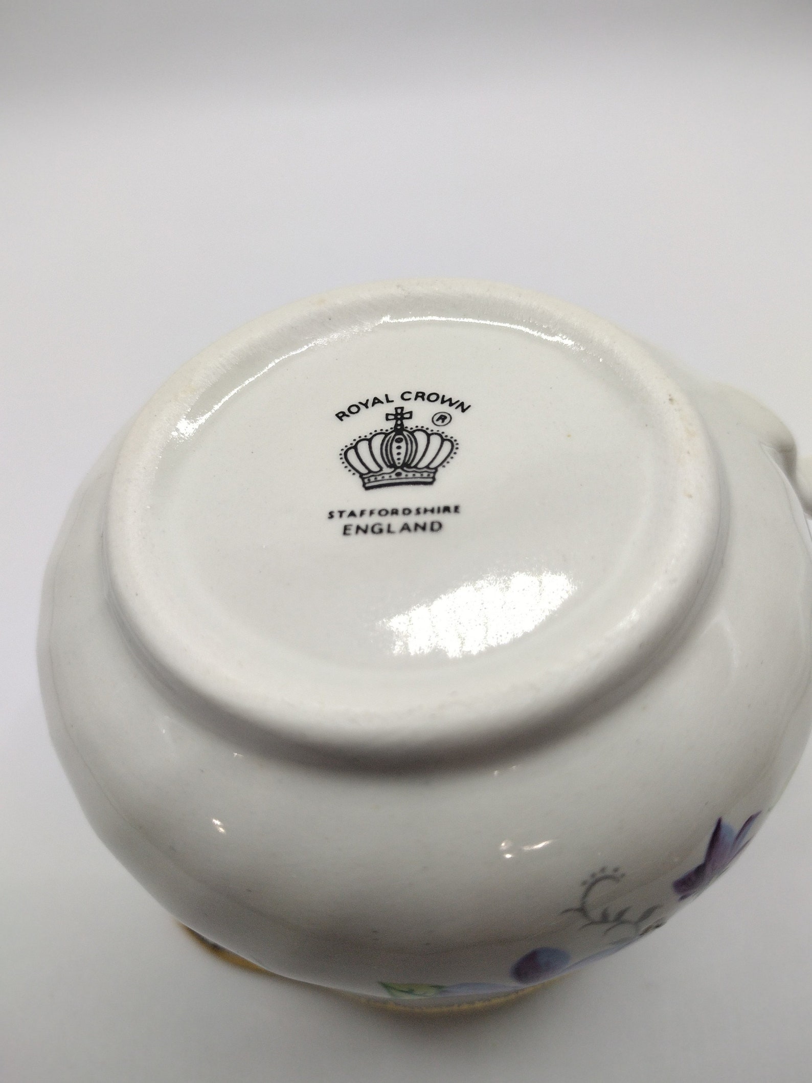 Vintage Royal Crown China Creamer With Beautifully Vibrant Violet ...