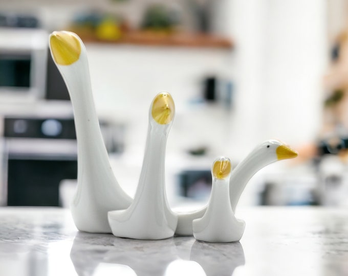 Vintage Avon Ceramic Geese Four-piece Measuring Spoons. Goose Decor ...