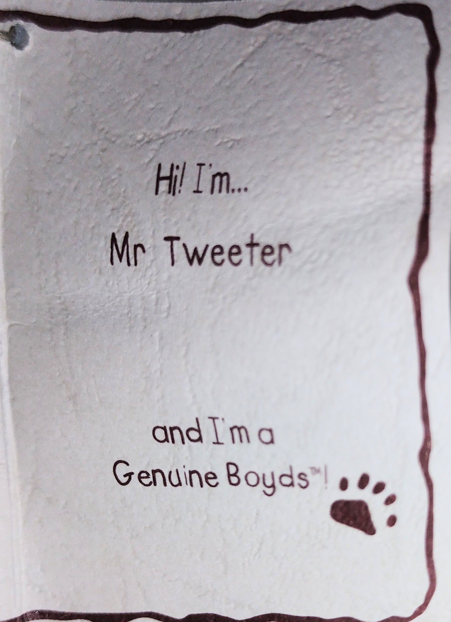 Vintage Collectible Rare H.b.'s Heirloom Series Boyds Bear. Mr. Tweeter ...