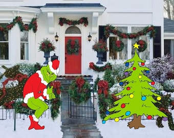 BUNDLE GRINCH Big Decor ON Sale: Cutout Decor Grinch, Digital Download ...
