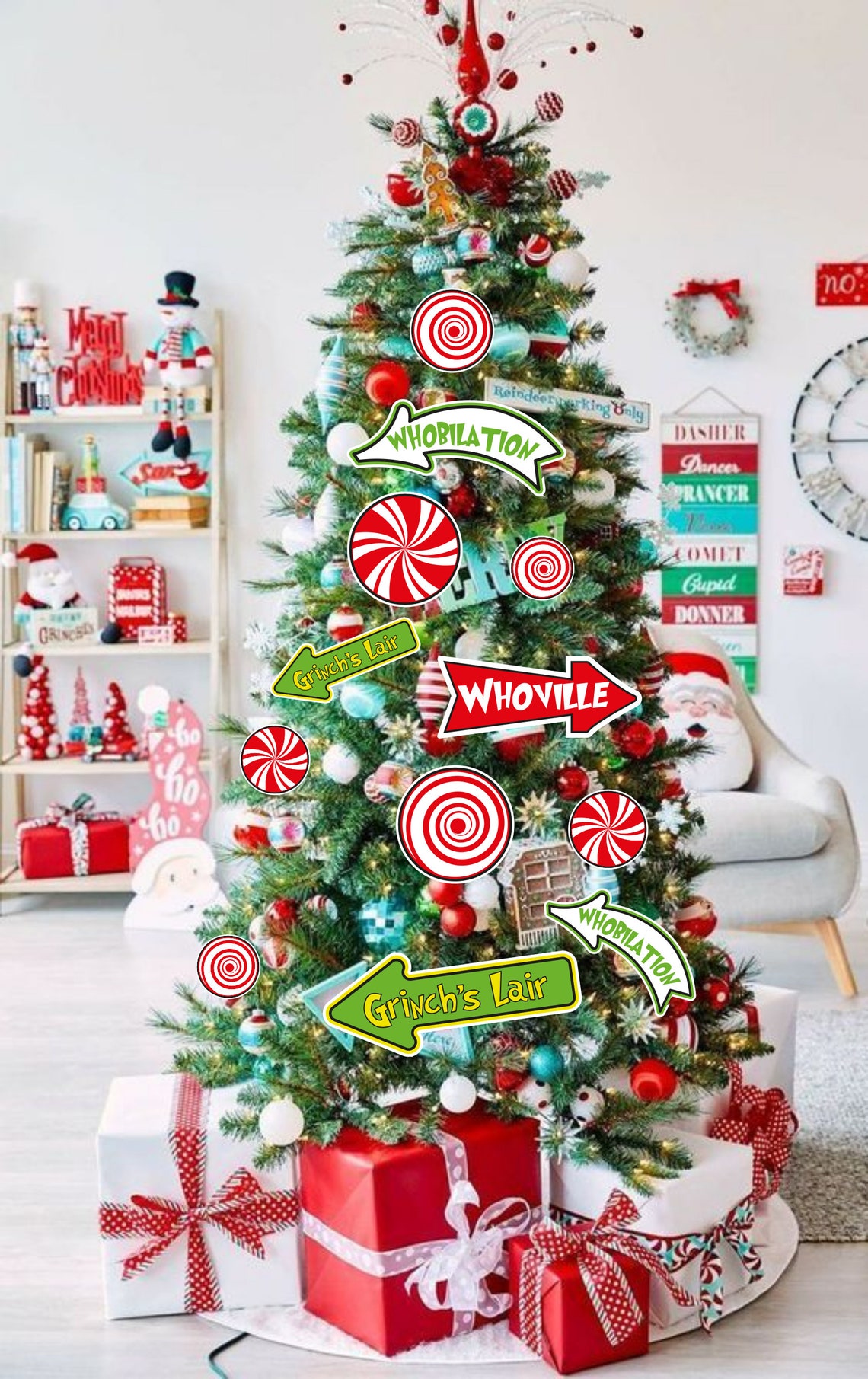 BUNDLE GRINCH Big Decor ON Sale: Cutout Decor Grinch Digital - Etsy