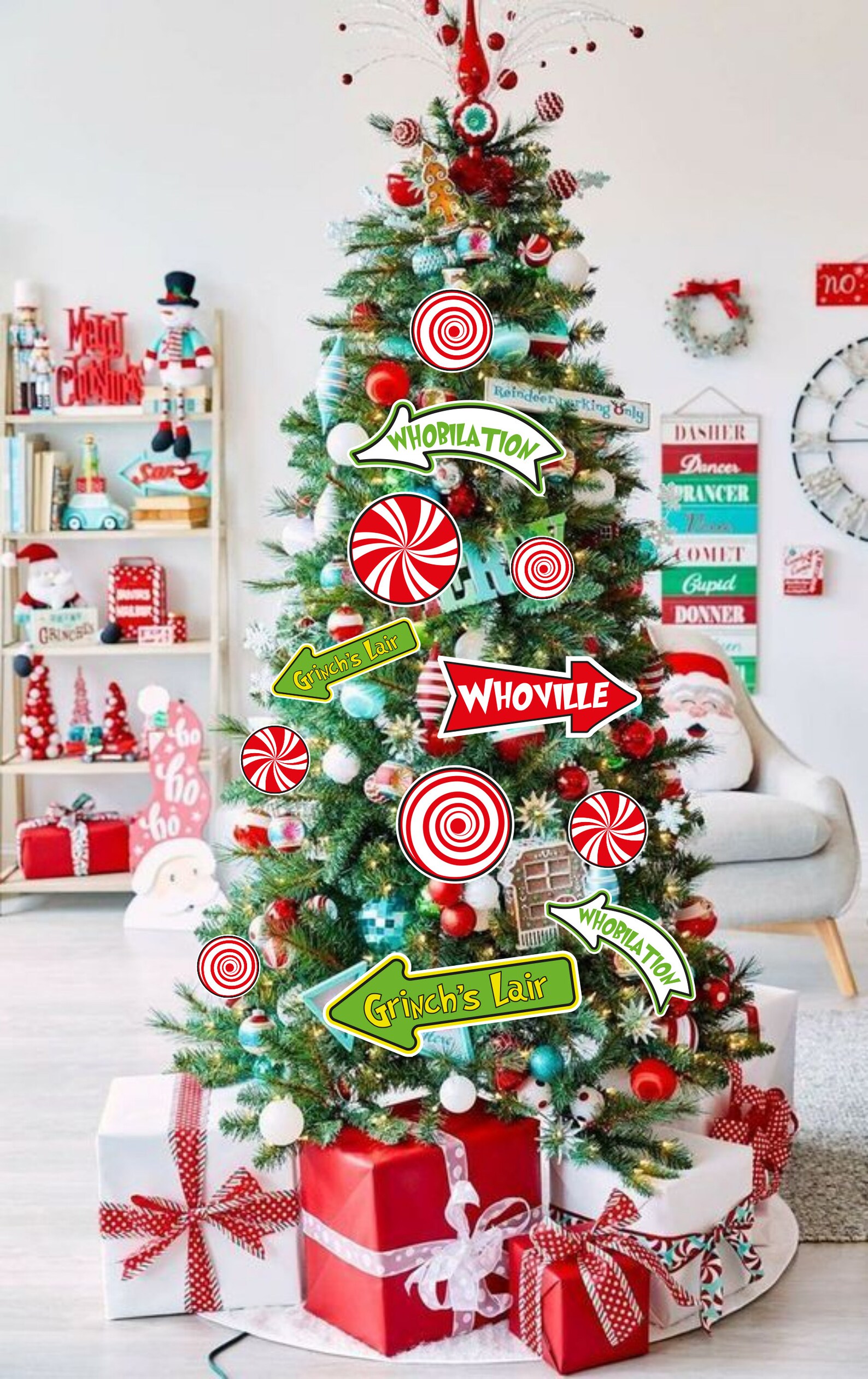 BUNDLE GRINCH Big Decor ON Sale: Cutout Decor Grinch, Digital Download ...