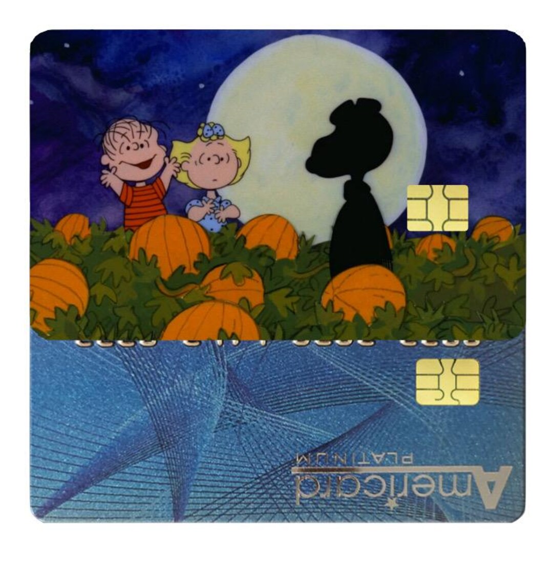 Halloween, Charlie Brown Great Pumpkin-pumpkin Patch/debit Card Skin - Etsy