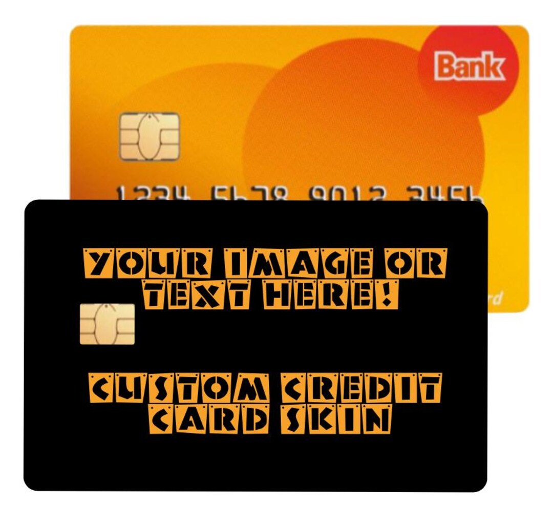 Custom/debit Card Skin-your Photo or Text - Etsy