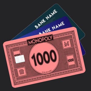 Monopoly Game Money Credit/debit Card Skin - Etsy