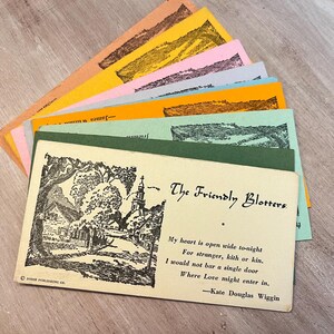 Vintage 10 Friendly Ink Blotter Cards - Quotes by Authors- by Dodge ...
