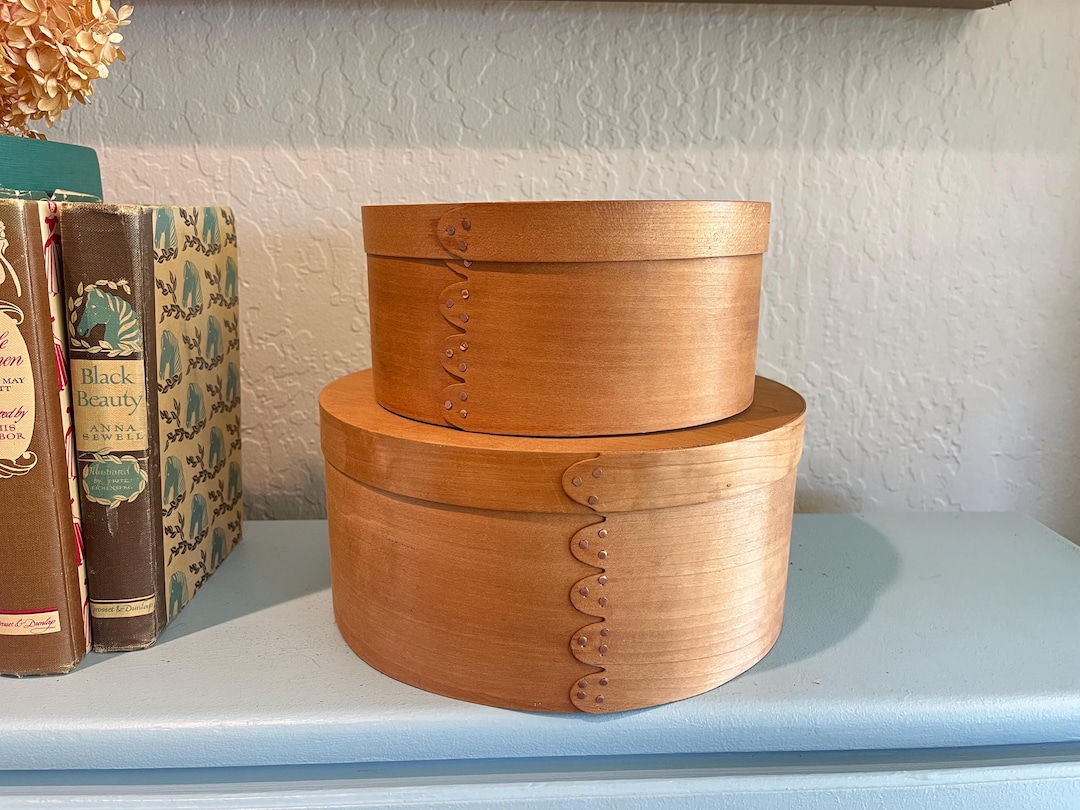 Vintage Set of Round Nesting Wooden Shaker Boxes - Etsy