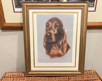 Vintage Irish Setter Portrait Print, Antique Art, Dog Portrait, Pet ...