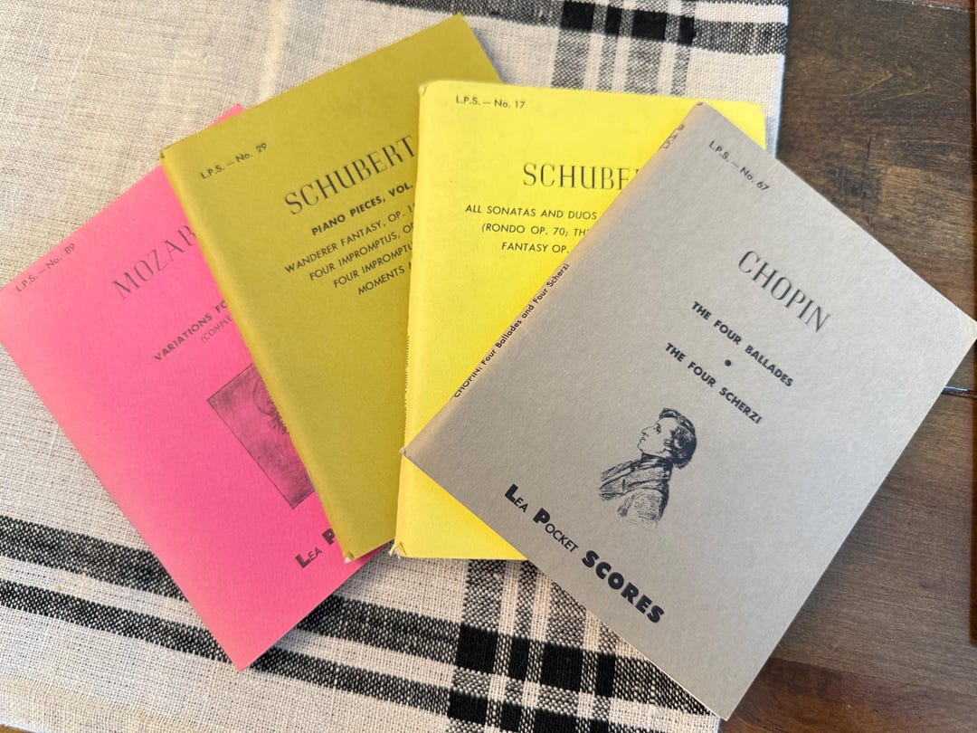 Vintage Mid Century Music Scores Set by Lea Pocket Books - Mozart ...