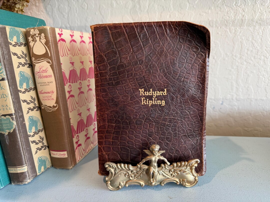 Vintage the Works of Rudyard Kipling Soft Leather Book Volume One - Etsy