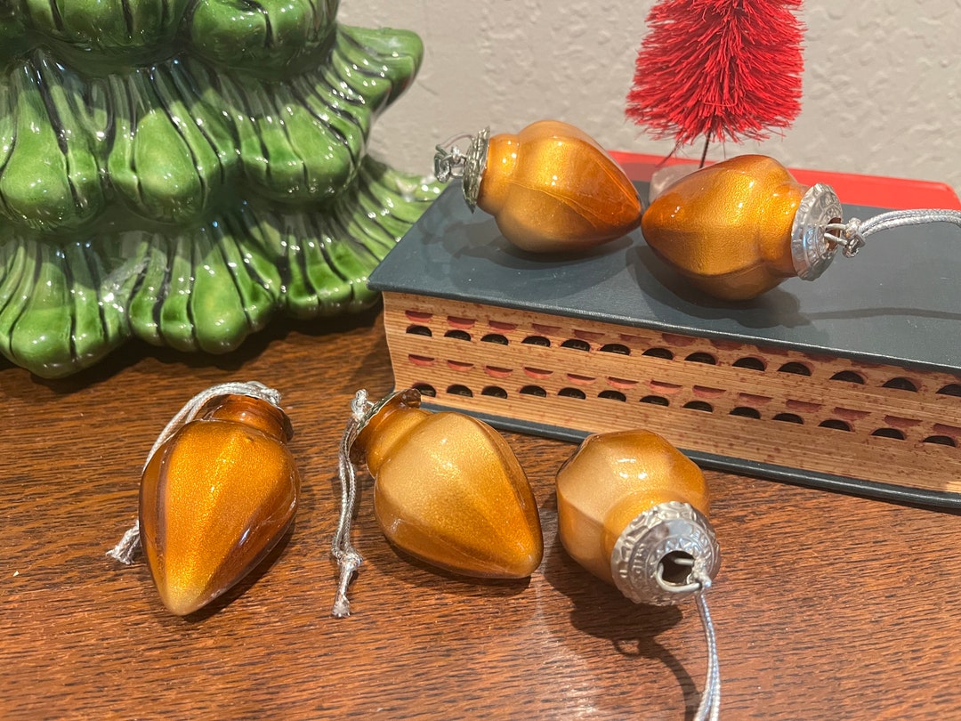 Vintage Kugel Midwest Copper Glass Light Bulb Tear Drop Shaped Ornament ...