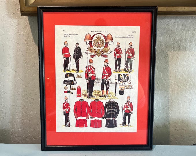 Vintage the Thin Red Line Plate 21 Wall Art - Infantry of the Line Zulo ...