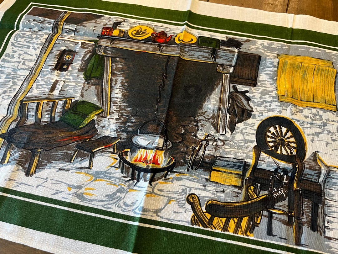 Vintage Blackstaff Irish Tea Towel Old Kitchen - Made in Ireland - Etsy