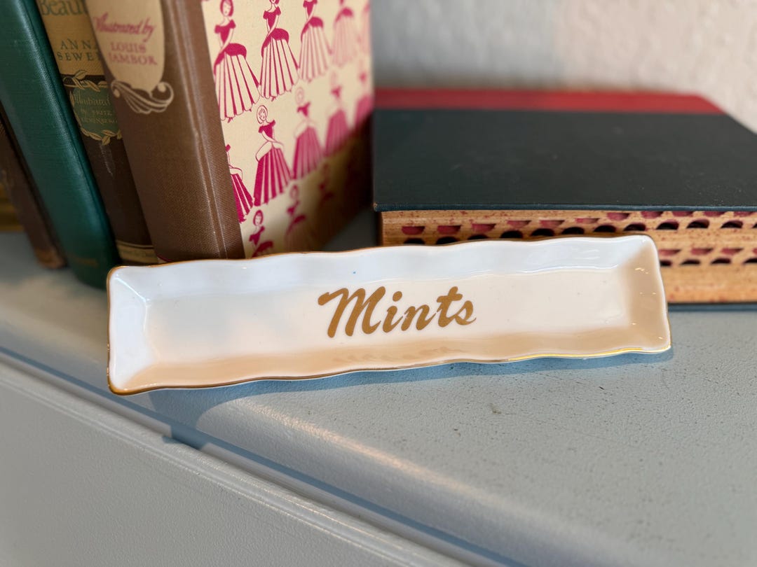 Vintage Porcelain Mints Candy Dish Tray - Etsy