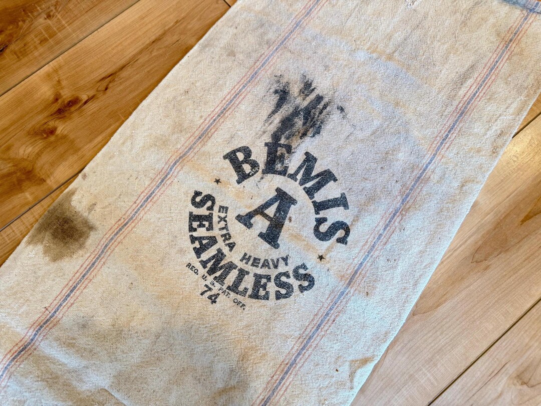 Vintage Bemis Feed Sack Seamless Extra Heavy - Seed and Feed Bag - Etsy