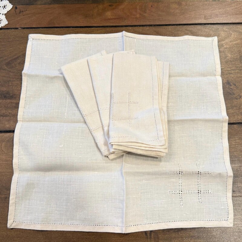 Vintage off White Napkins - Etsy