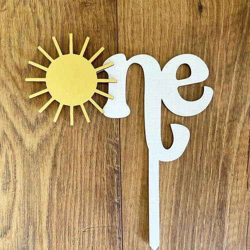 One Sun Cake Topper First Birthday Cake Topper Sun Themed - Etsy