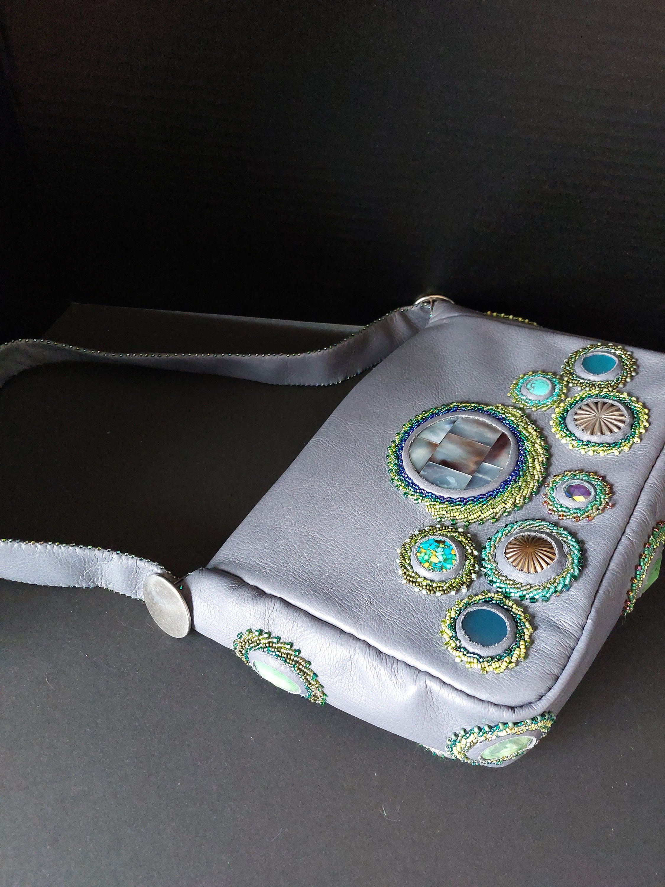 Beaded Gray Deerskin Goddess Bag - Etsy