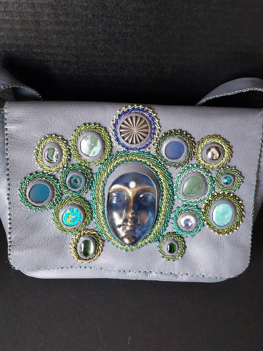Beaded Gray Deerskin Goddess Bag - Etsy