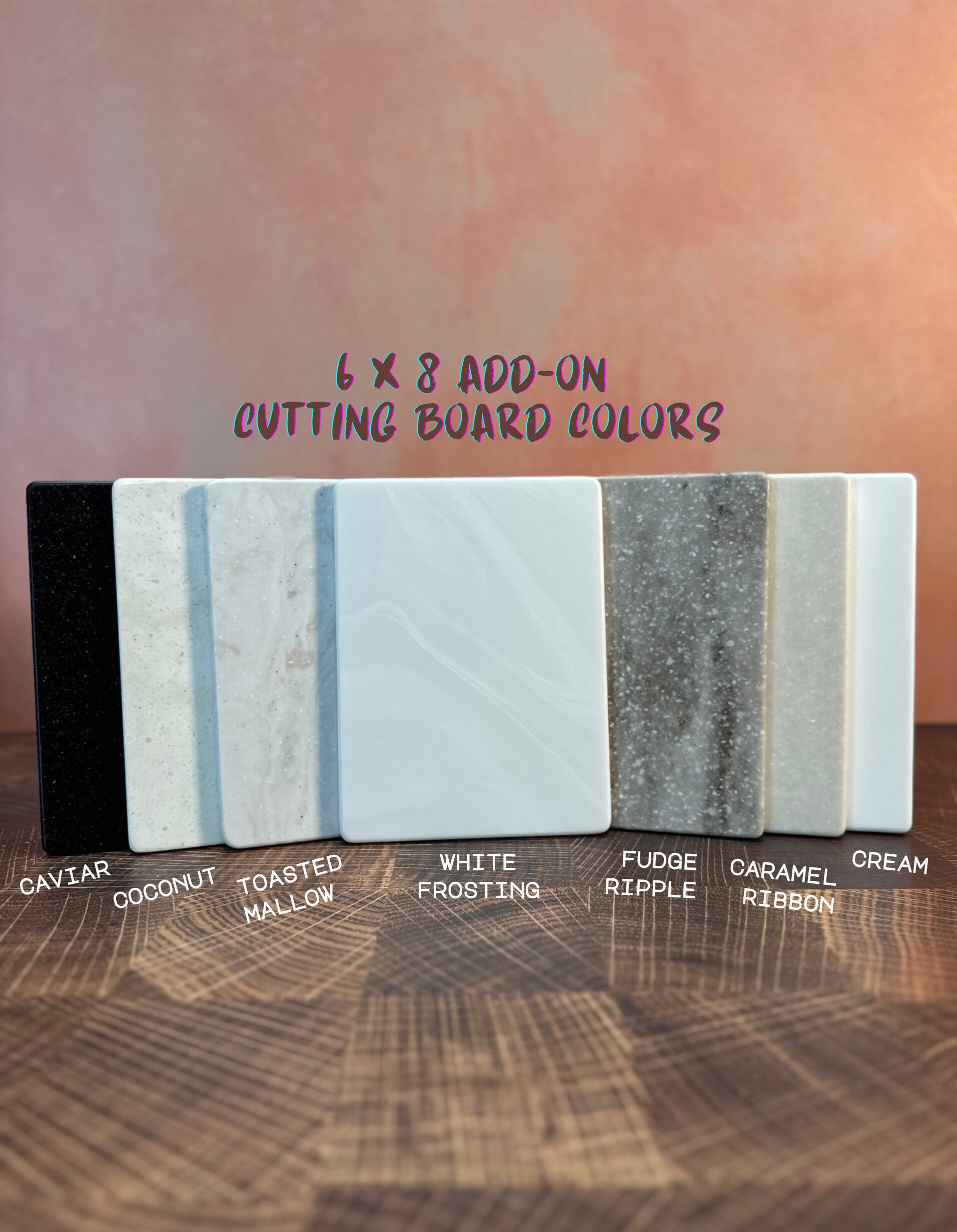 ADD-ON ONLY: 6 X 8 Corian Solid Surface Cutting Boards, Seasonal Color Options - Etsy