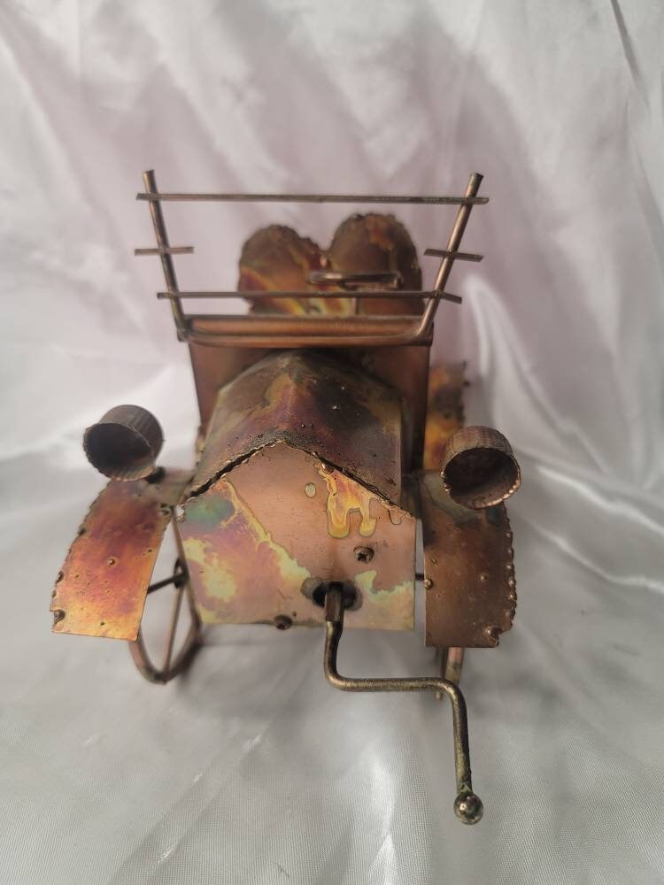 Vintage 1970s Musical Metal Car Decor Wind up Music Box Country Roads ...