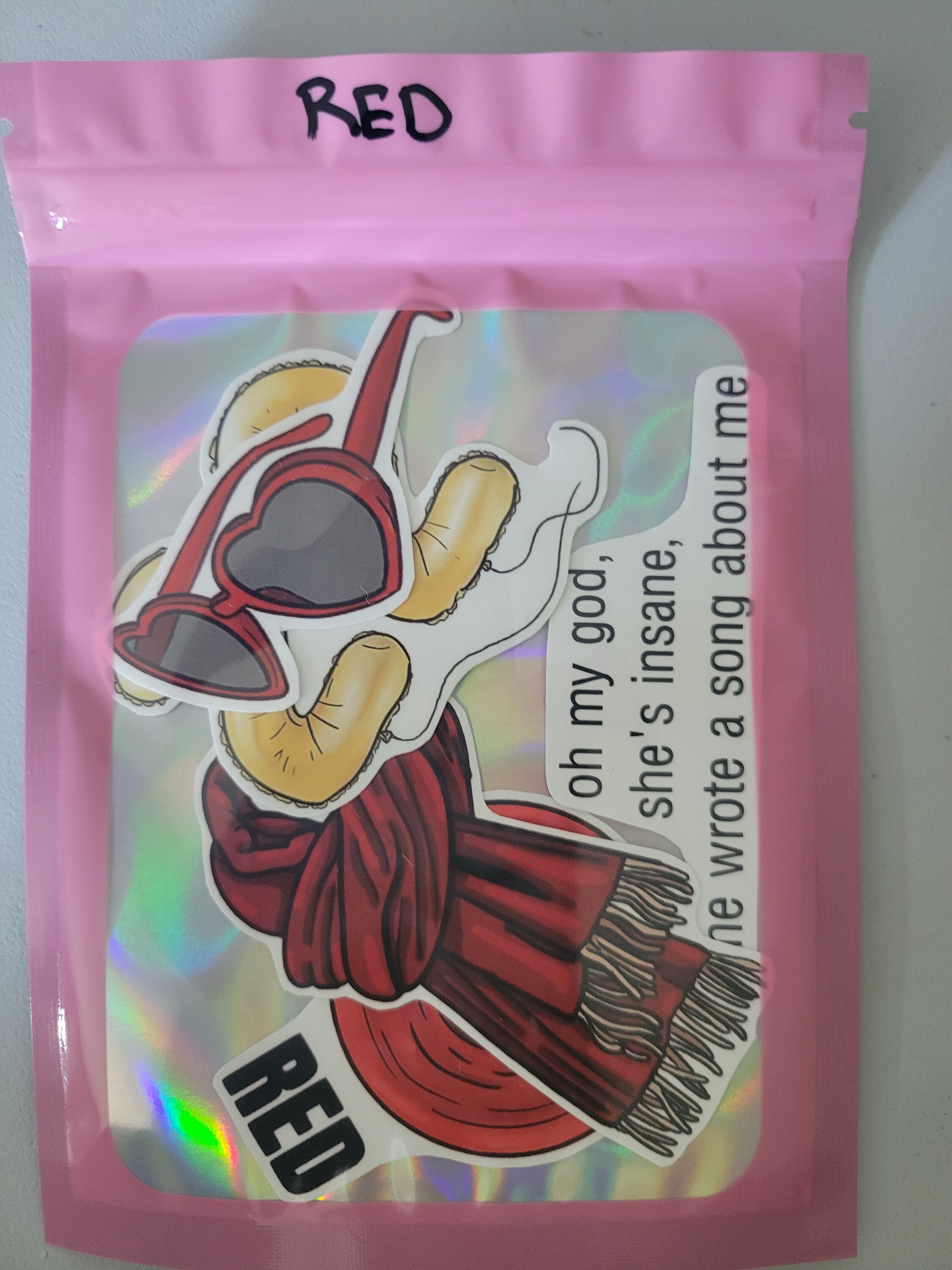 Red Album Sticker Pack - Etsy