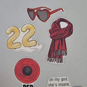 Red Album Sticker Pack - Etsy