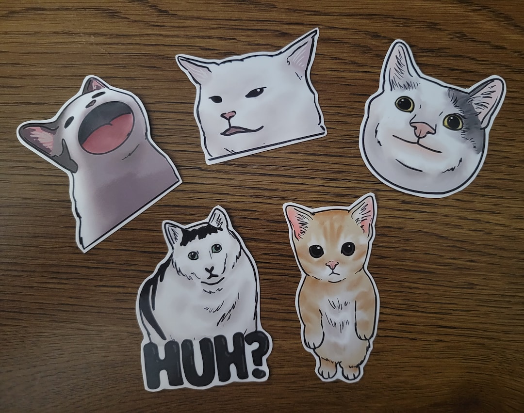 Meme Cats Sticker Pack - Etsy