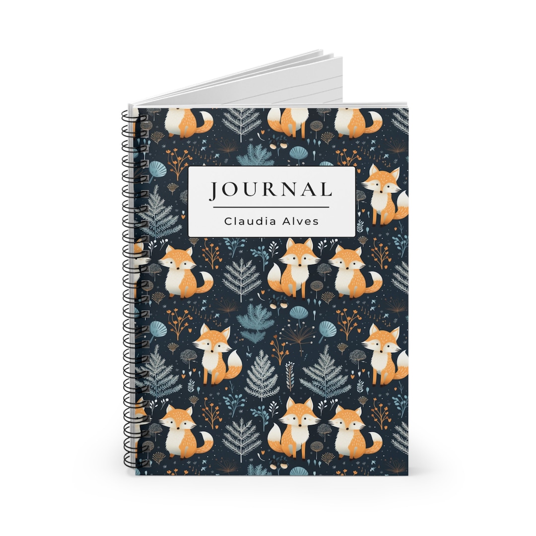 Fairytale Fox Journal, Cute Fox Journal, Personalized Journal, Stocking ...