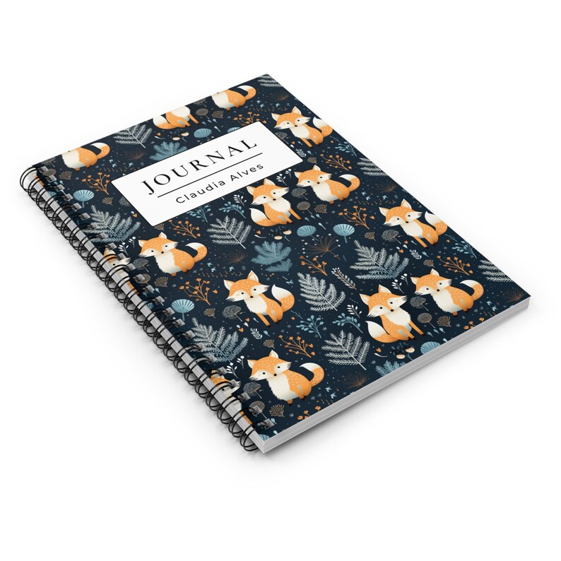 Fairytale Fox Journal, Cute Fox Journal, Personalized Journal, Stocking Stuffer, Animal Lover ...