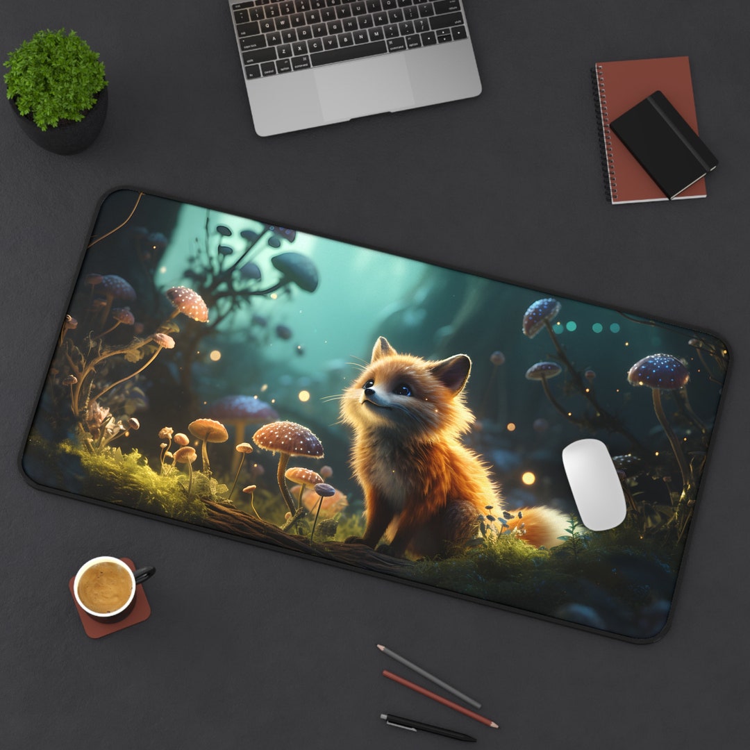 Fairytale Fox Desk Mat, Fairytale Gift, Fox Lover Gift, Cute Desk Mat ...