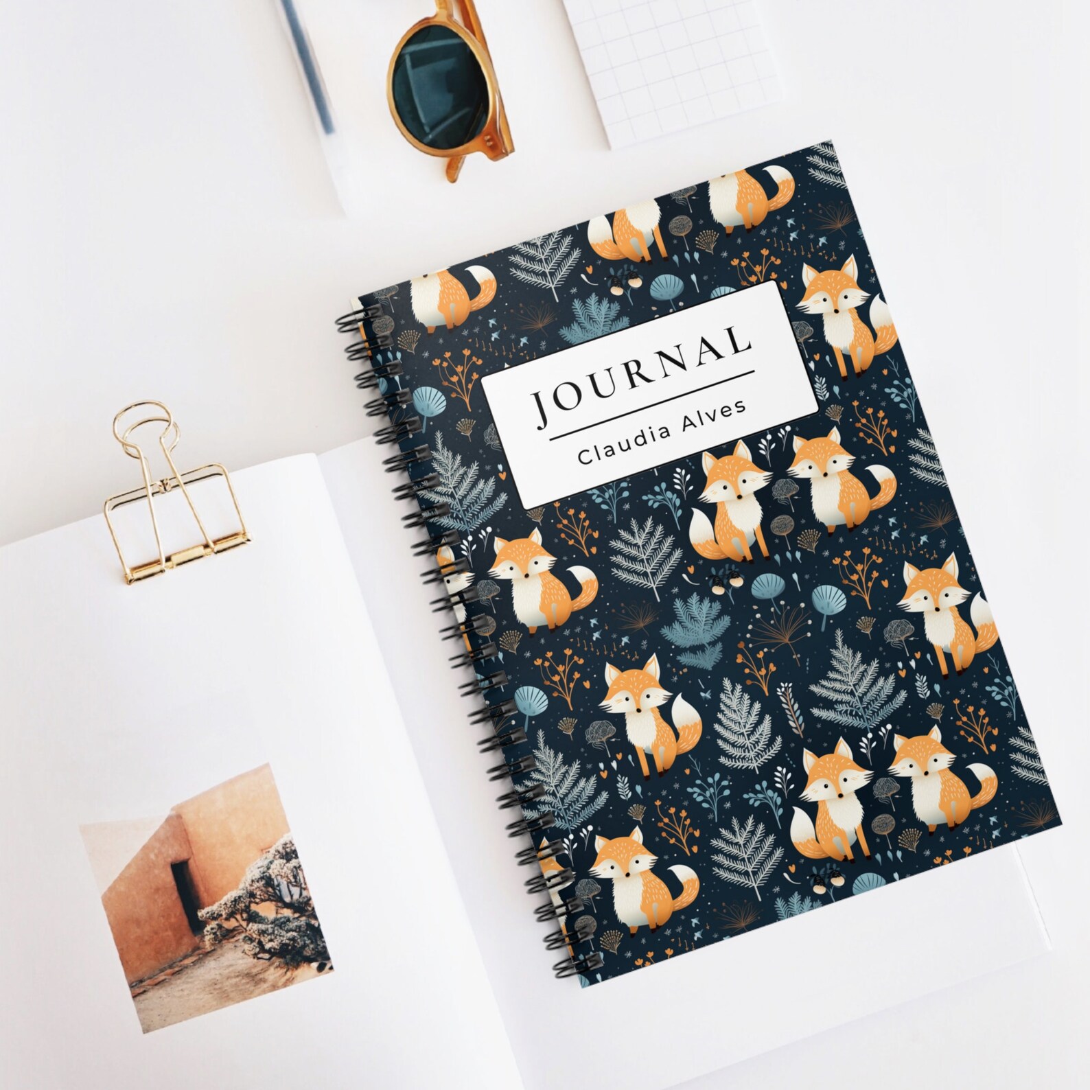Fairytale Fox Journal, Cute Fox Journal, Personalized Journal, Stocking ...